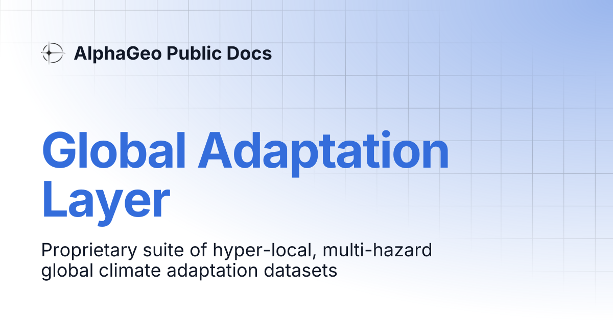 Methodology (2/3): Global Adaptation Layer | AlphaGeo Public Docs